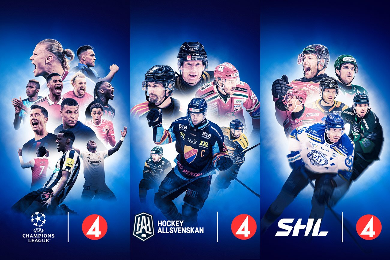 Offentlig visning av UEFA Champions League och SHL, Hockey Allsvenskan ...