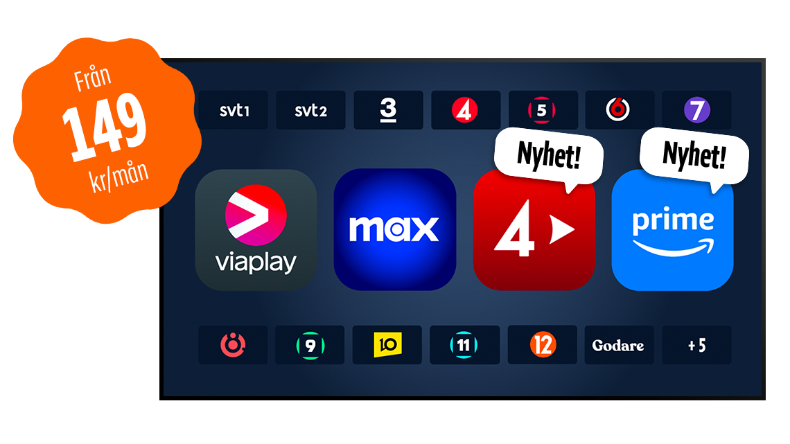 Streamingtjänster & tv-kanaler i ett paket - Allente