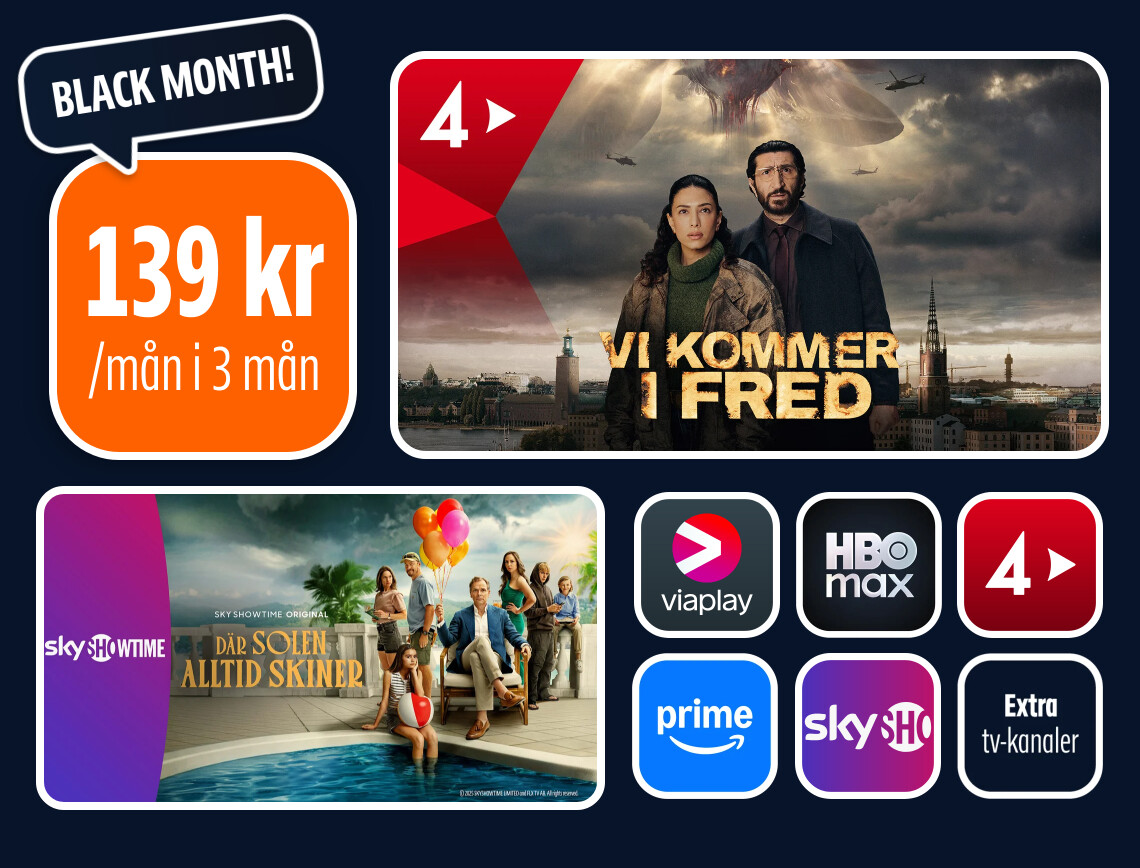 Black Month med Allente. Tv och streaming till ett bra pris.